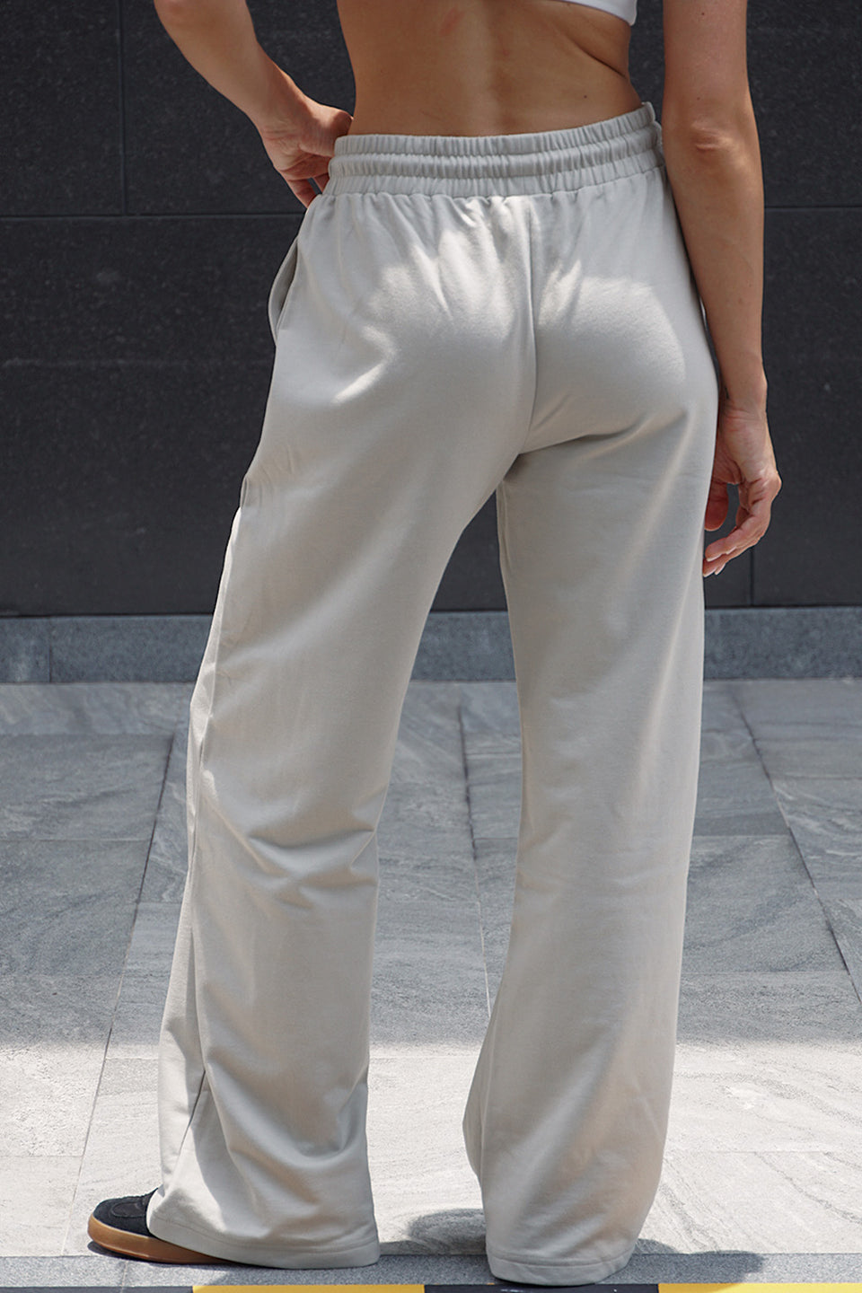 Idle Ivory Wide-Leg Sweatpants