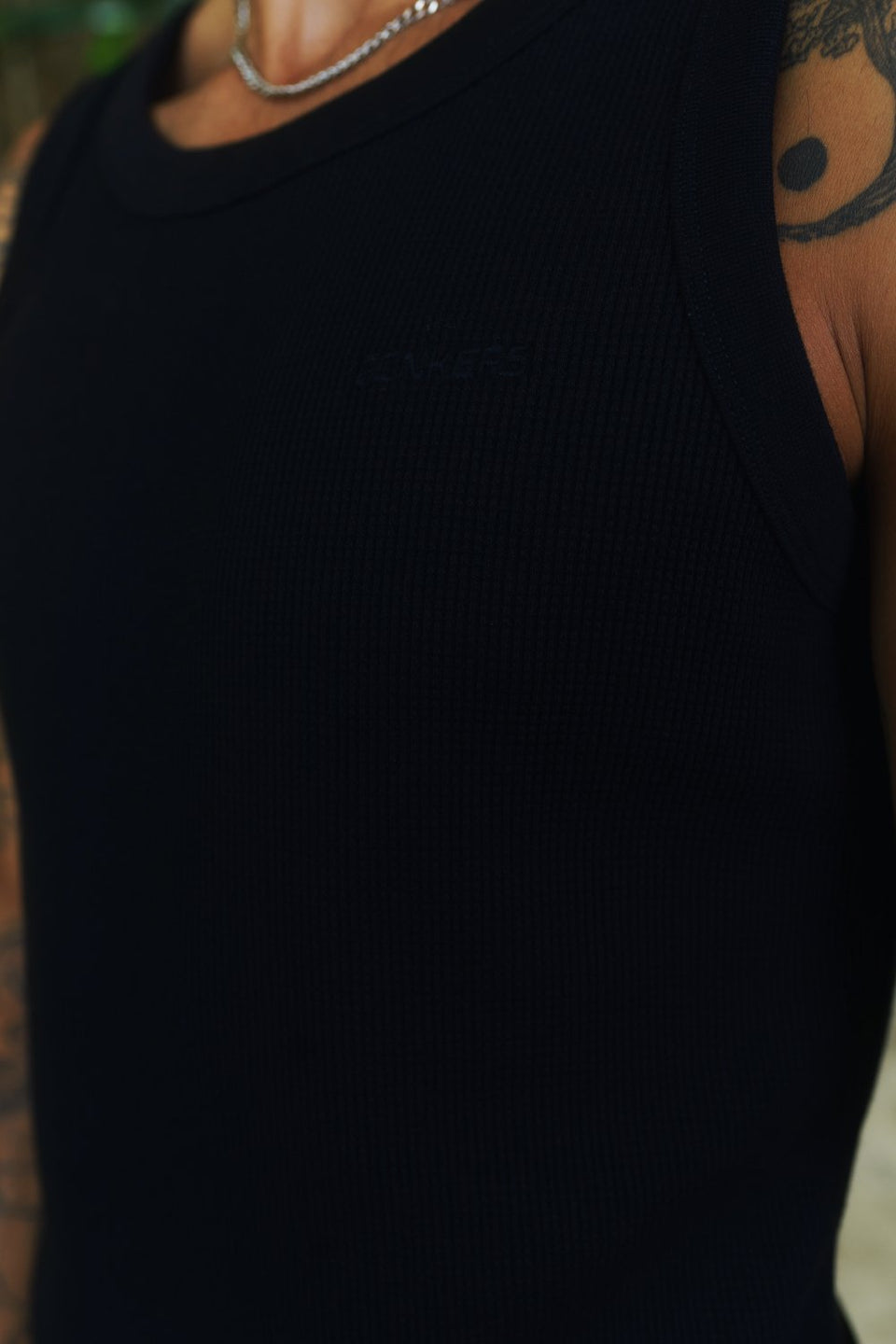 Black Waffle Tank Top | Trendy & Versatile