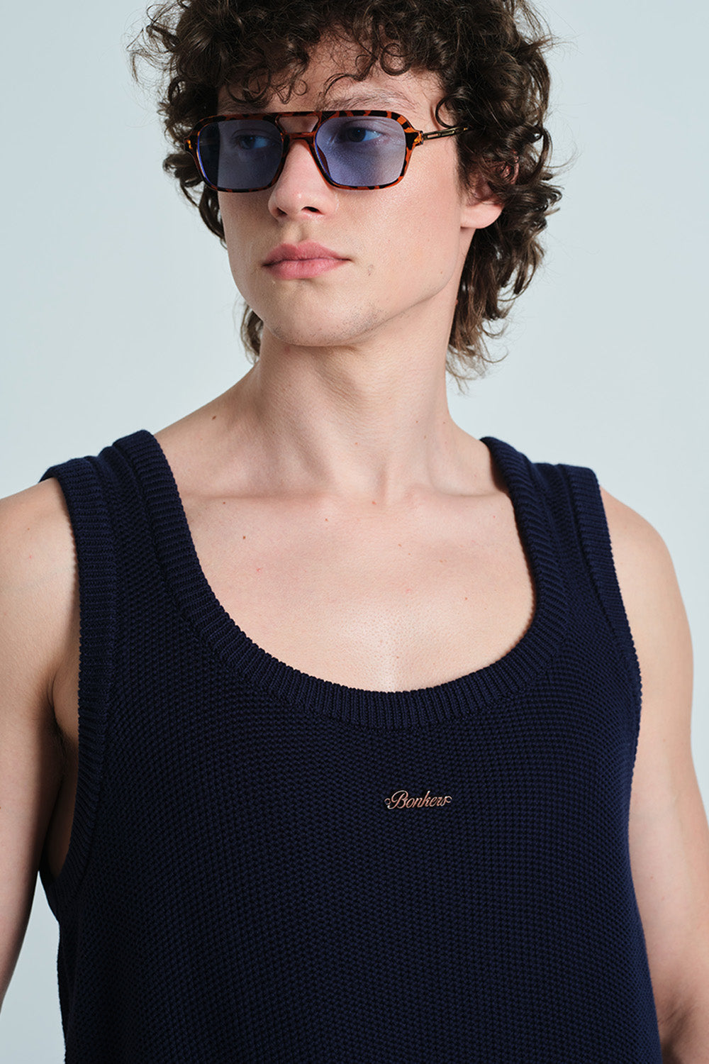 Buy Navy Blue Knit Tank | BonkersCorner