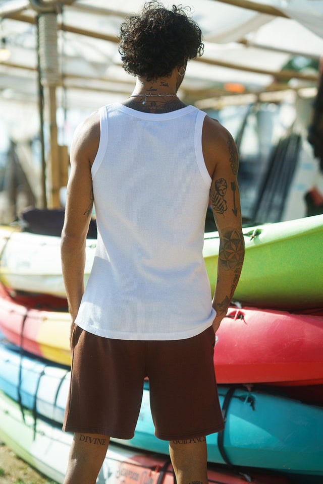 Buy White Waffle Tank Top | Bonkers Corner